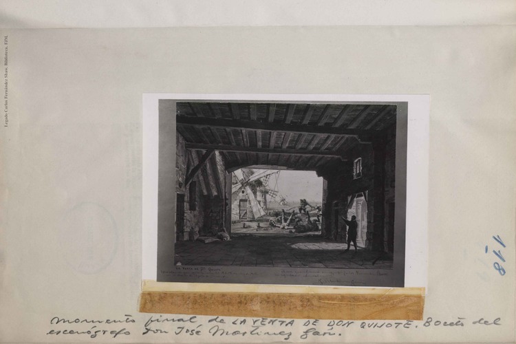 Fotografía de un boceto de José Martínez Garí para "La venta de Don ...
