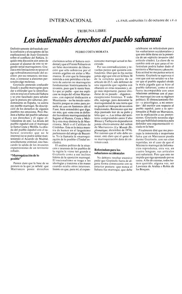 Los inalienables derechos del pueblo saharaui - Archivo Linz de la ...