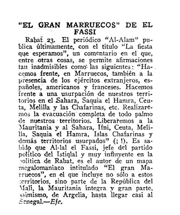 El gran Marruecos de el Fassi - Archivo Linz de la Transición española ...