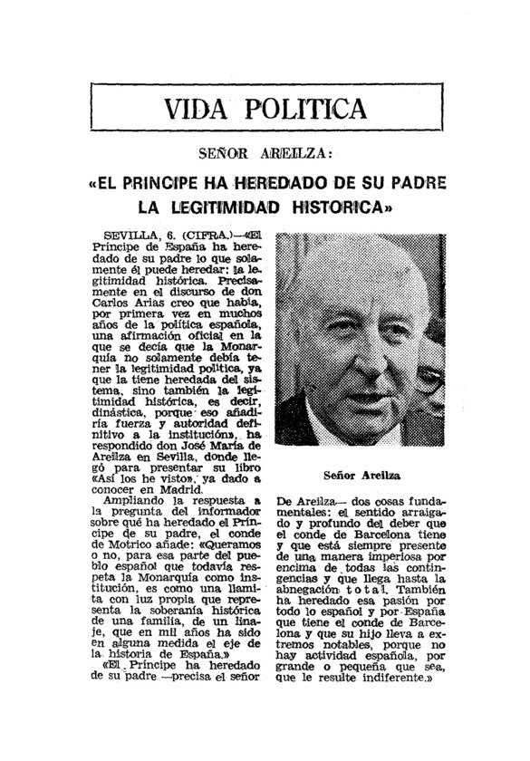 El Príncipe Ha Heredado De Su Padre La Legitimidad Histórica Archivo