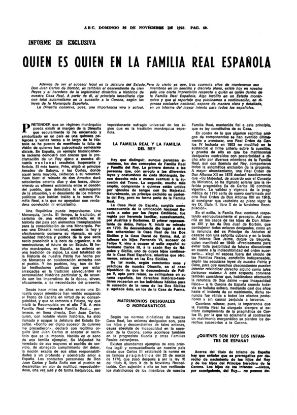 Quien es quien en la familia real española - Archivo Linz de la ...