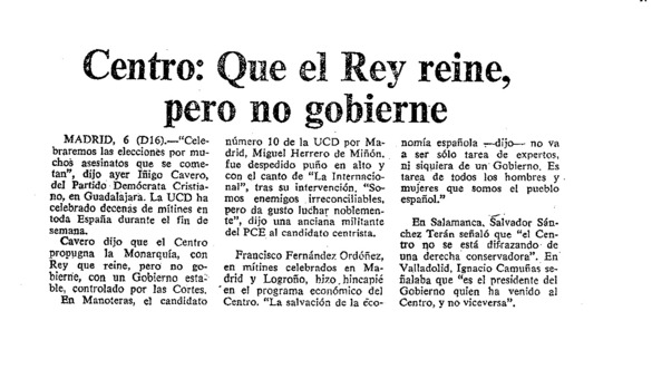 Centro: Que el rey reine, pero no gobierne - Archivo Linz de la ...