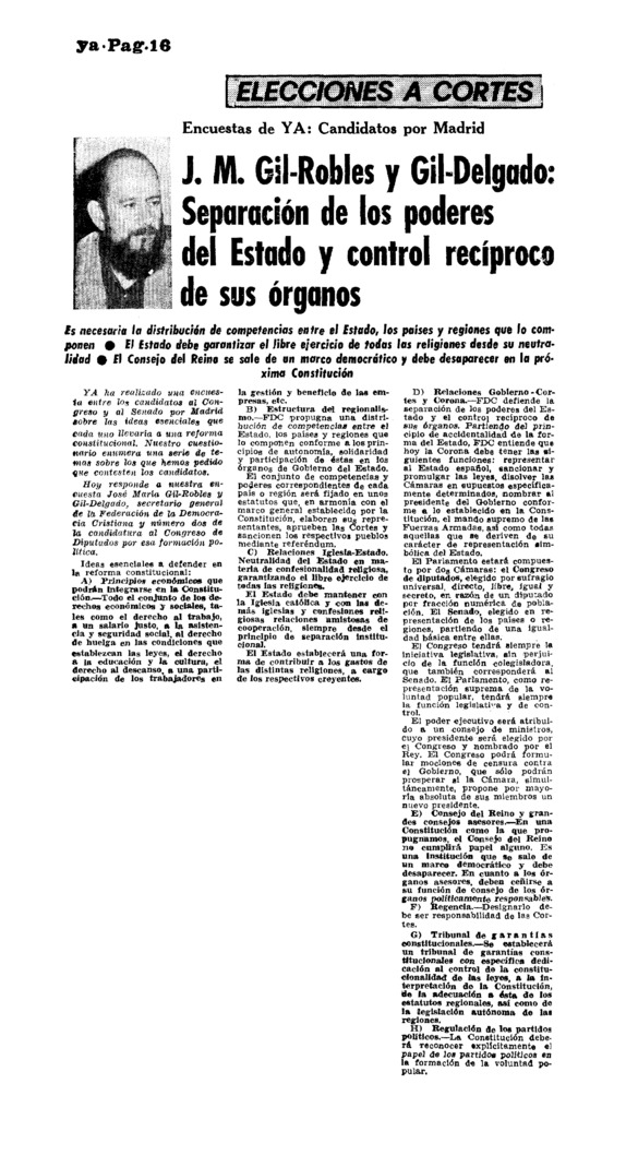 J. M. Gil-Robles y Gil-Delgado: Separación de los poderes del Estado y control recíproco de sus ...