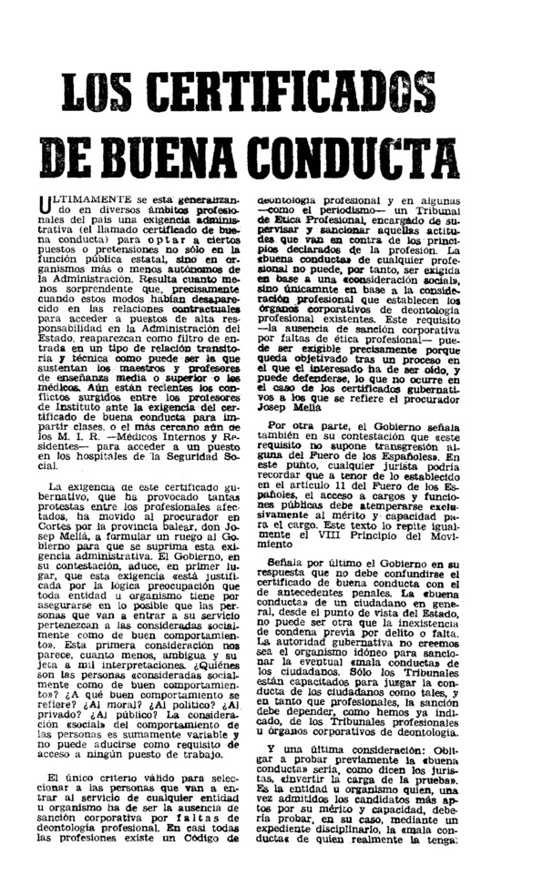 Los certificados de buena conducta - Archivo Linz de la Transición ...