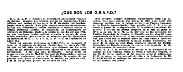 ¿Qué son el GRAPO? - Archivo Linz de la Transición española | Fundación ...