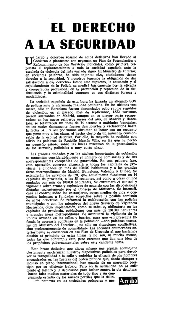 El derecho a la seguridad - Archivo Linz de la Transición española ...