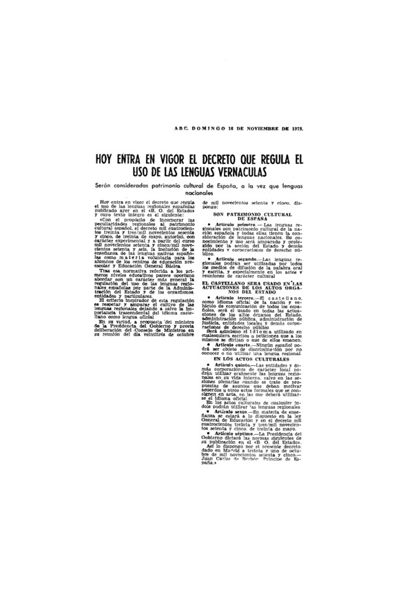 Hoy entra en vigor el decreto que regula el uso de las lenguas ...