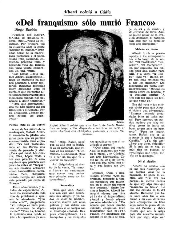 «Del Franquismo sólo murió Franco» - Archivo Linz de la Transición ...