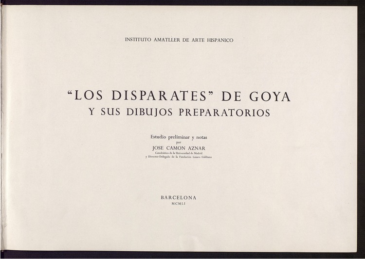 Los Disparates de Goya y sus dibujos preparatorios - La biblioteca de ...