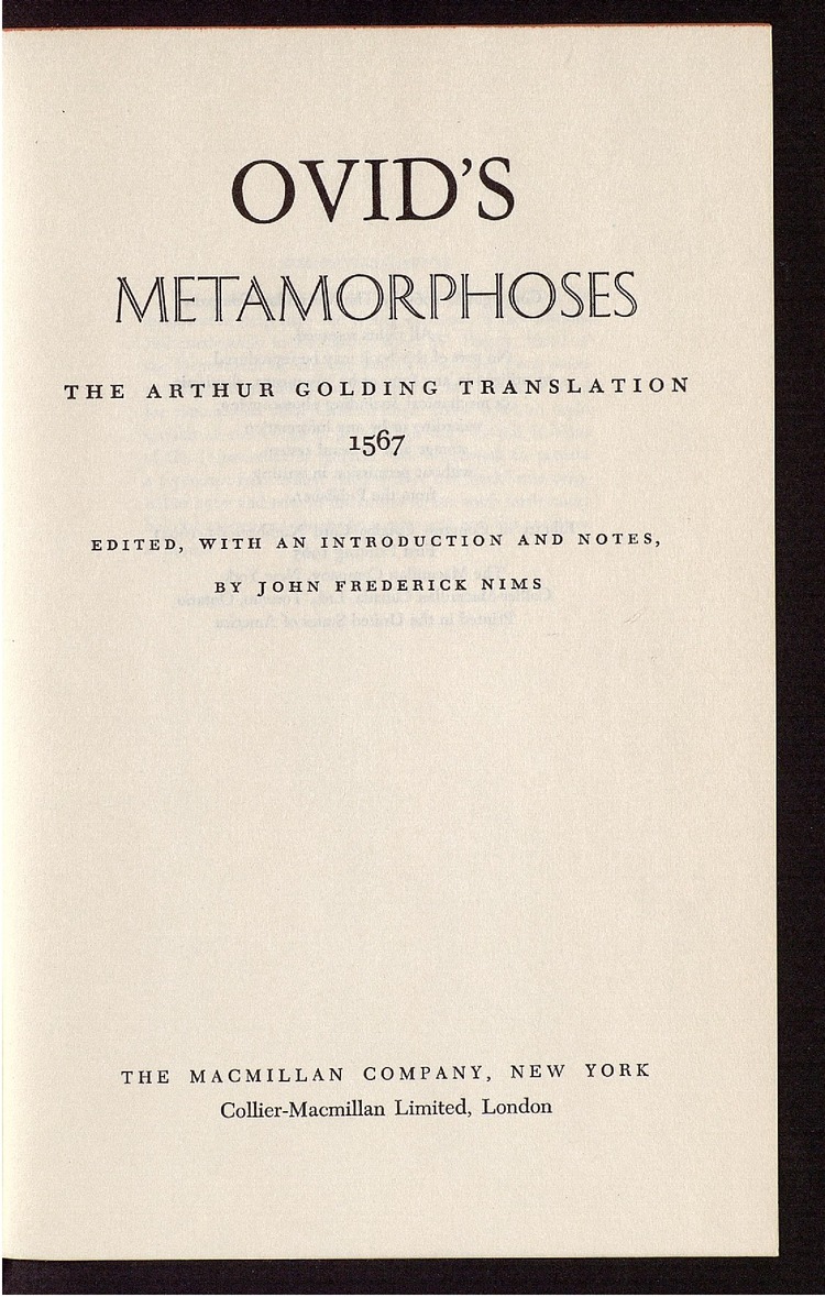 Ovid's Metamorphoses - La biblioteca de Fernando Zóbel | Fundación Juan March